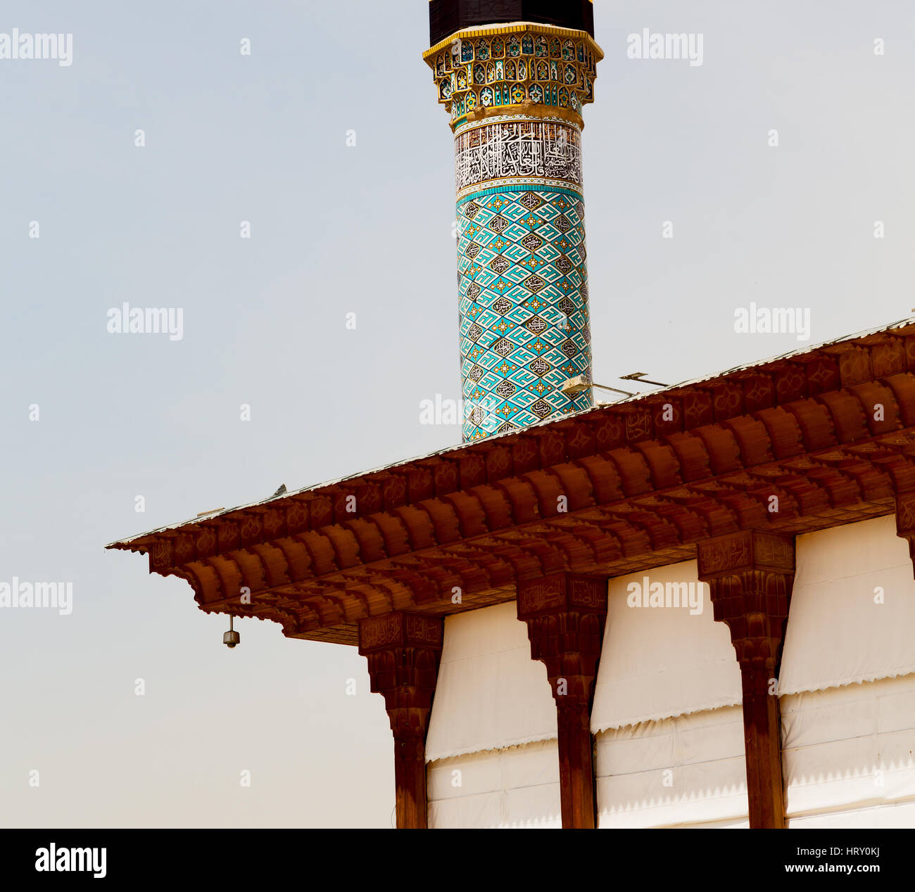 blur in iran blur islamic mausoleum old architecture mosque minaret near the sky Stock Photo - Alamy