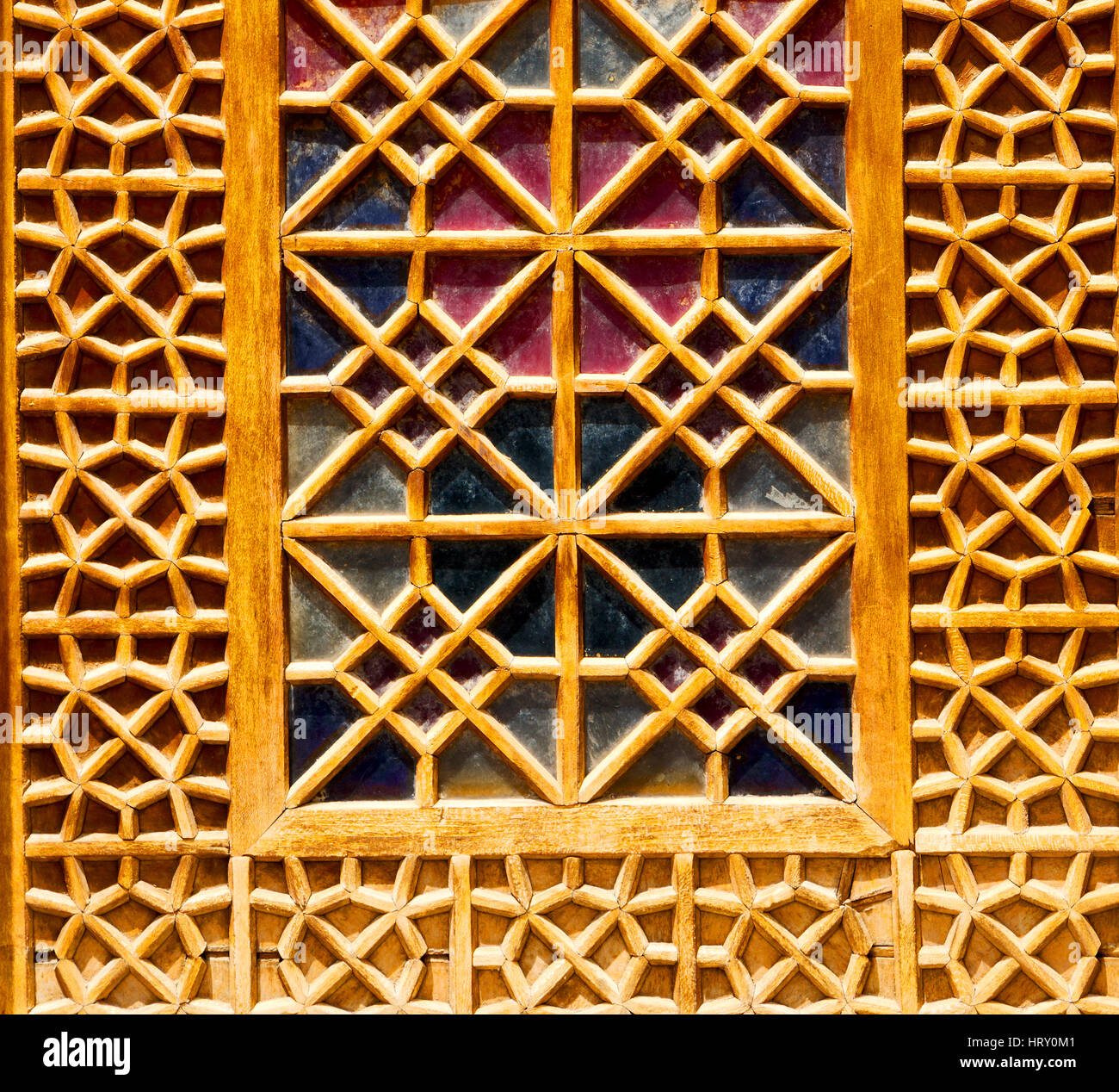 blur in iran shiraz the old persian architecture window and glass in ...