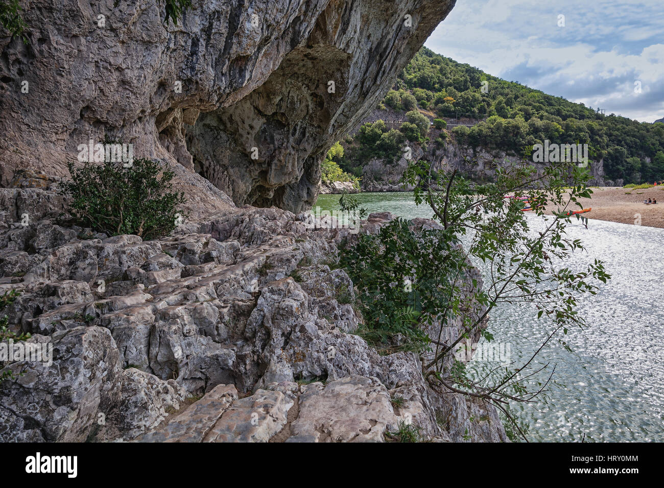 The Pont d'Arc is a large natural bridge, located in the Ardèche ...