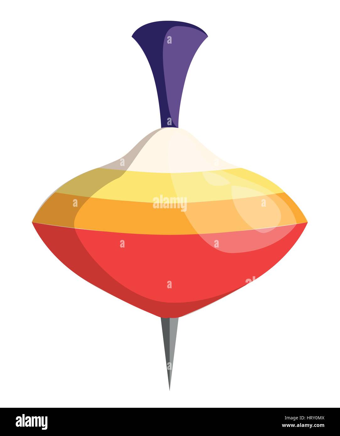 vector illustration of Humming-top isolate on white background Stock ...