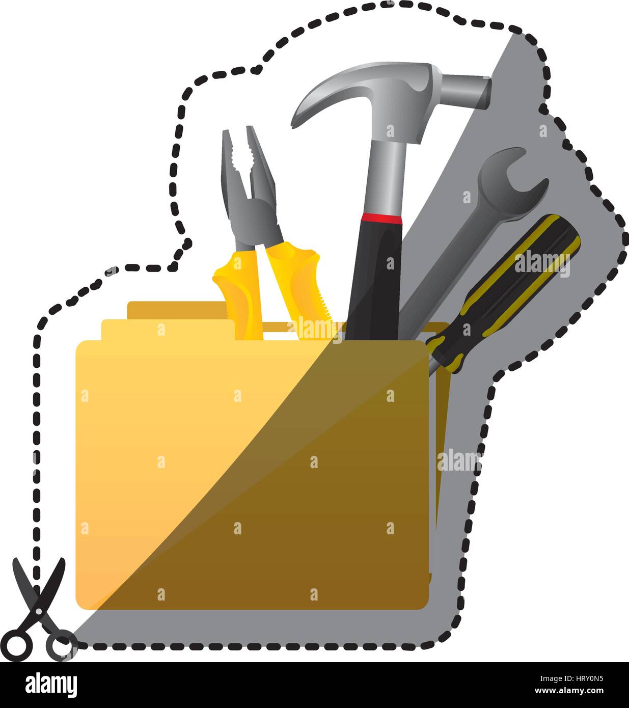 Color sticker hammer tool vector hi-res stock photography and images ...