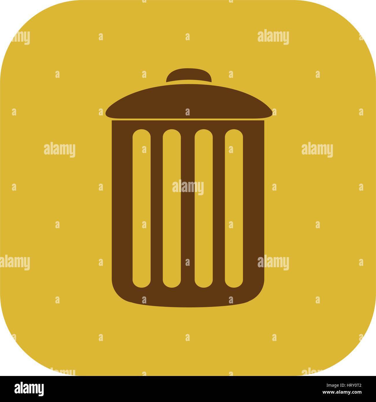 color square with trash container icon Stock Vector Image & Art - Alamy