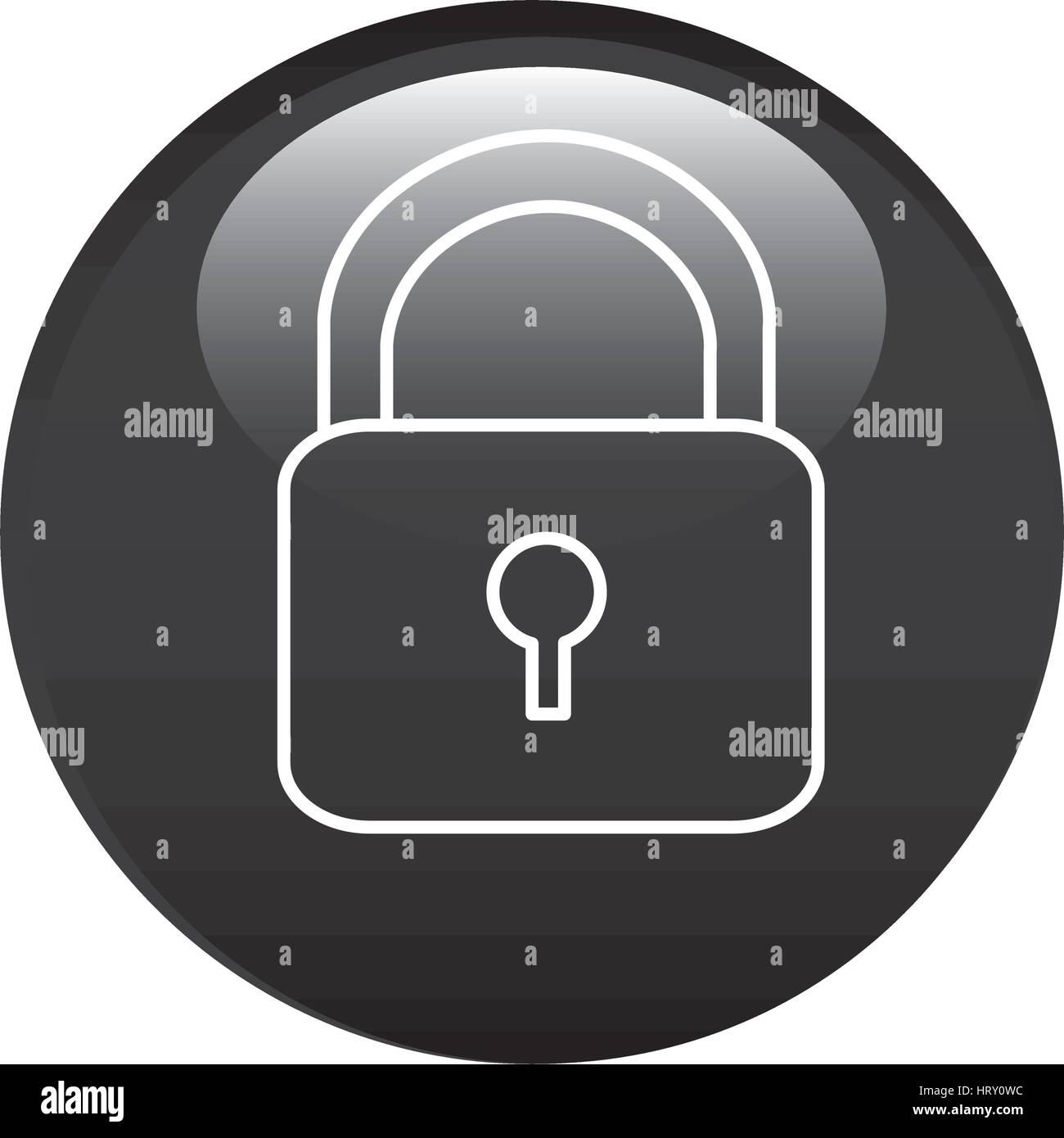 black circular frame with padlock icon Stock Vector Image & Art - Alamy