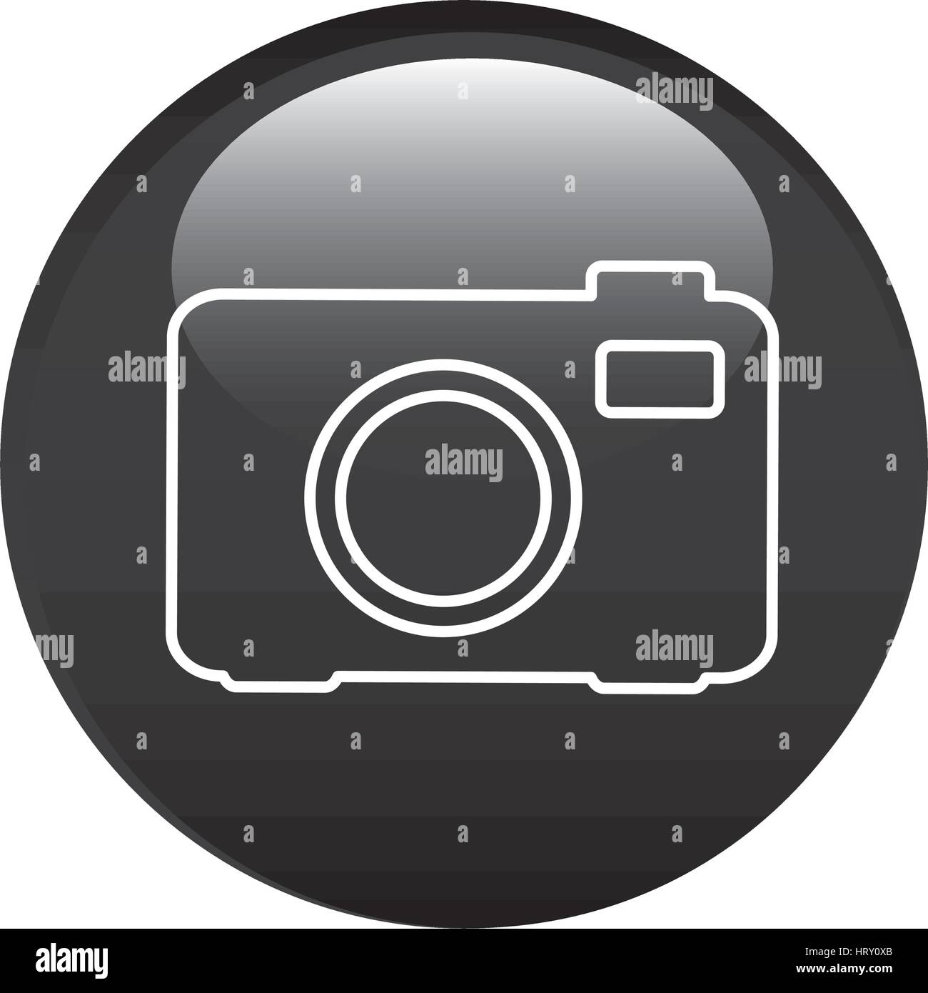 black circular frame with analog camera icon Stock Vector Image & Art ...