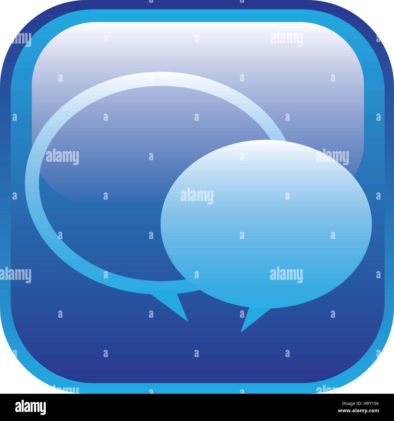 blue square frame with speech bubbles Stock Vector Image & Art - Alamy