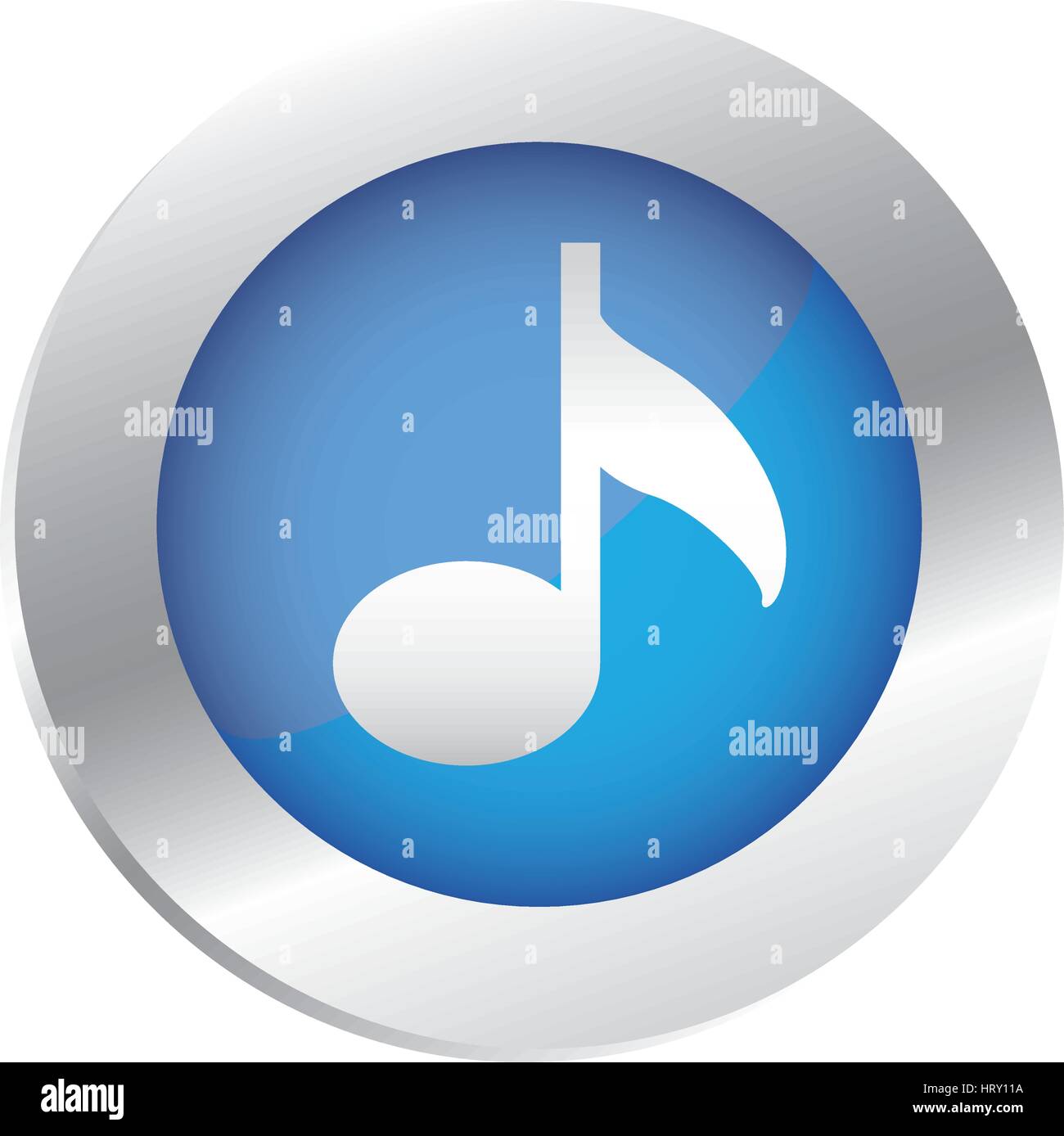 color circular emblem with musical note Stock Vector Image & Art - Alamy