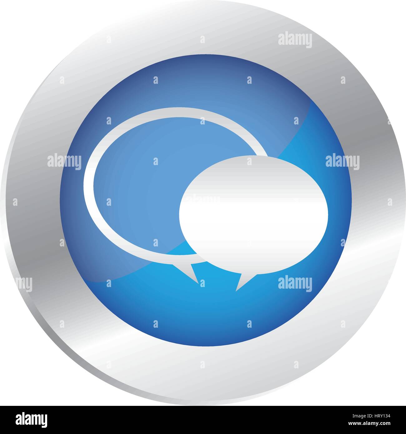 color circular emblem with speech bubbles Stock Vector Image & Art - Alamy