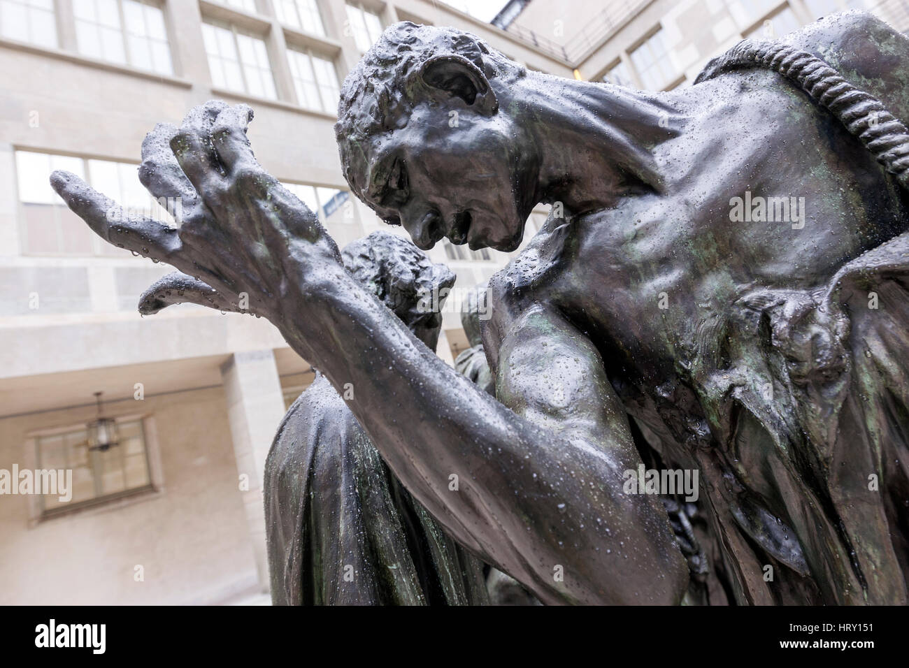 Bronze sculpture The Burghers of Calais, Auguste Rodin, in Kunstmuseum ...