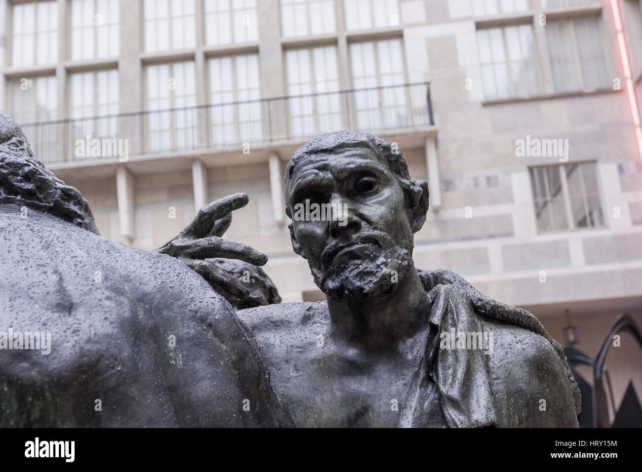 Bronze sculpture The Burghers of Calais, Auguste Rodin, in Kunstmuseum ...