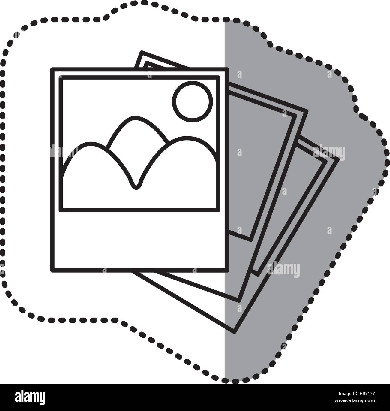 monochrome contour sticker with pictures Stock Vector Image & Art - Alamy