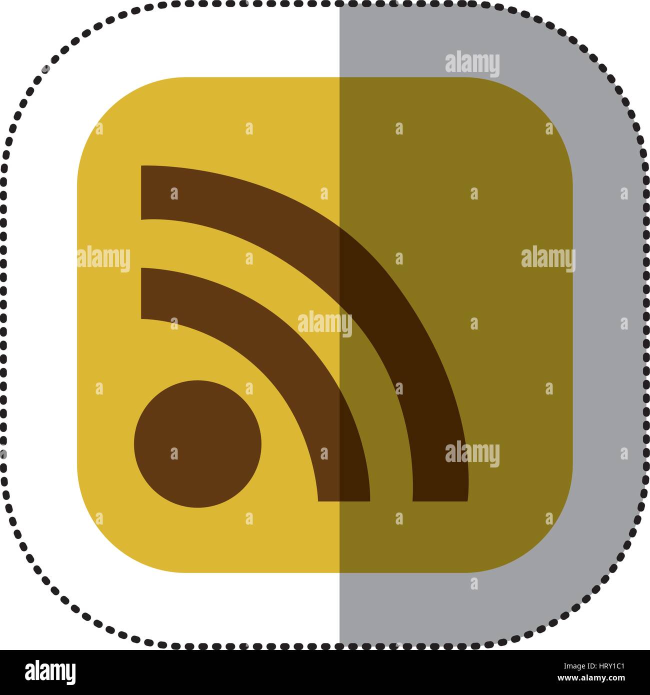 sticker color square with wifi icon Stock Vector Image & Art - Alamy