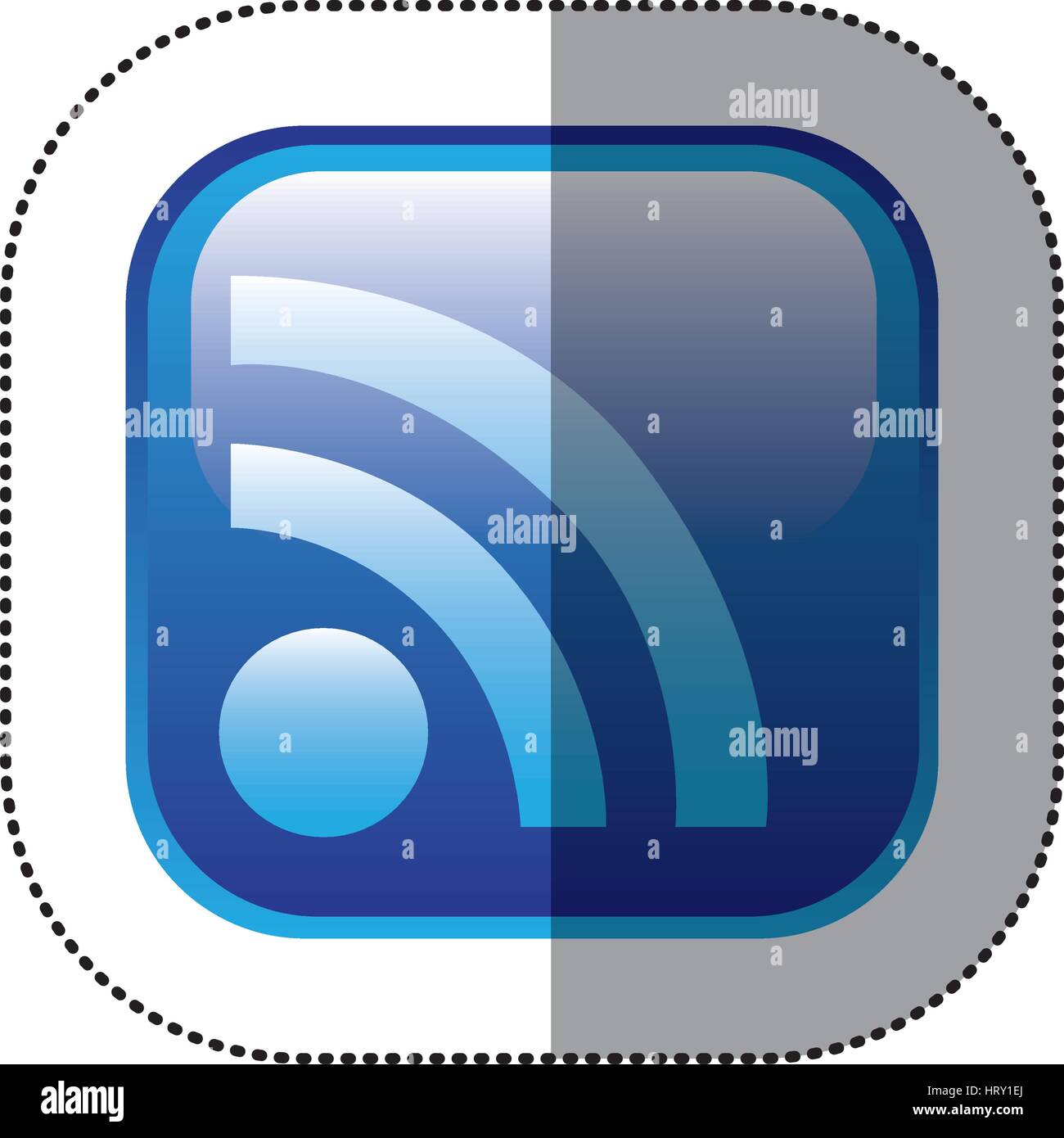 Color square wifi icon hi-res stock photography and images - Alamy