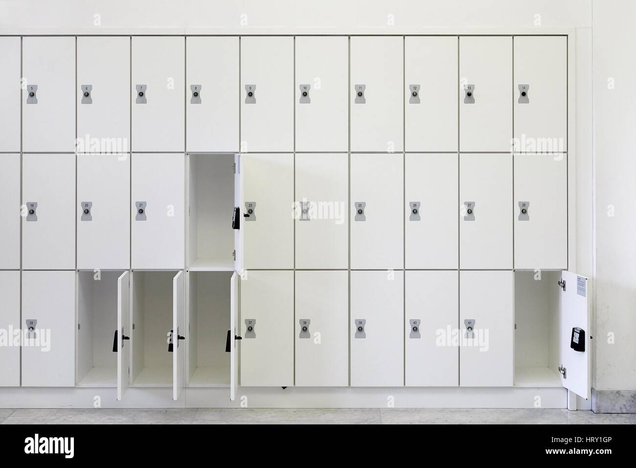 Safety Lockers Wall Stock Photo - Alamy
