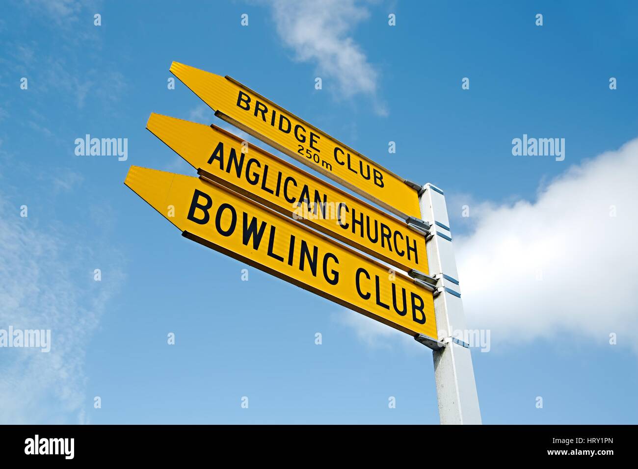 Direction signs in a town Stock Photo - Alamy
