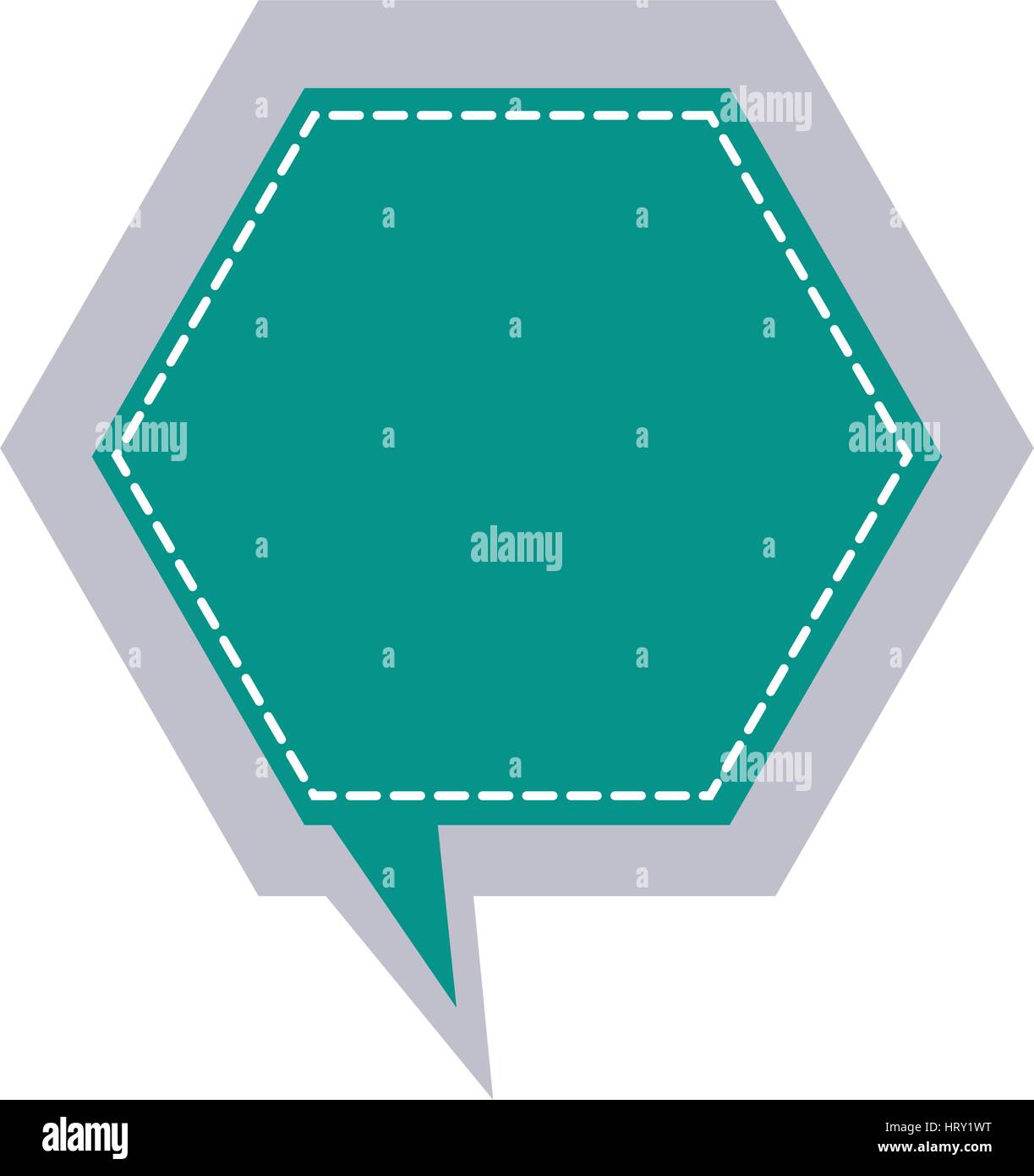sticker hexagon frame callout dialogue Stock Vector Image & Art - Alamy