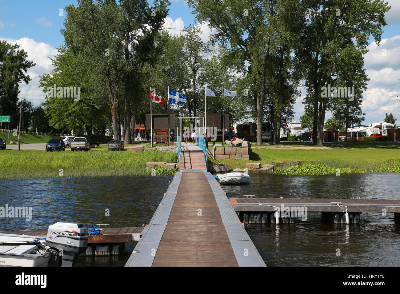 Marina Village Batiscan, Quebec Stock Photo - Alamy