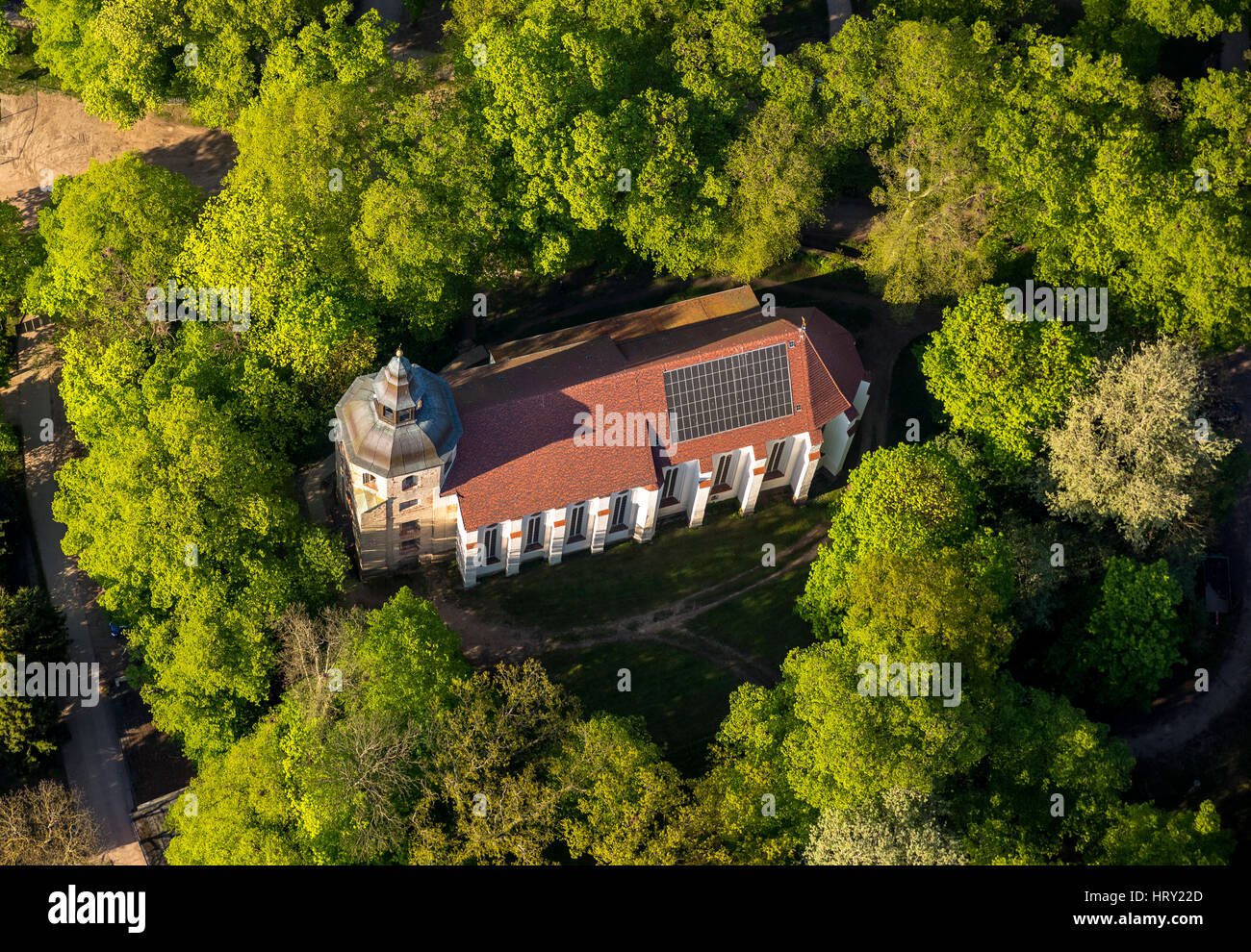 Castle church Johanniterkirche on the castle island Mirow, Mirow ...