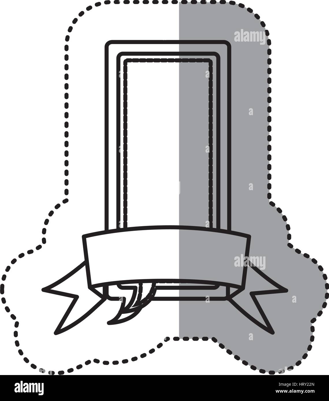 monochrome contour sticker of large rectangle dialog box design with ...