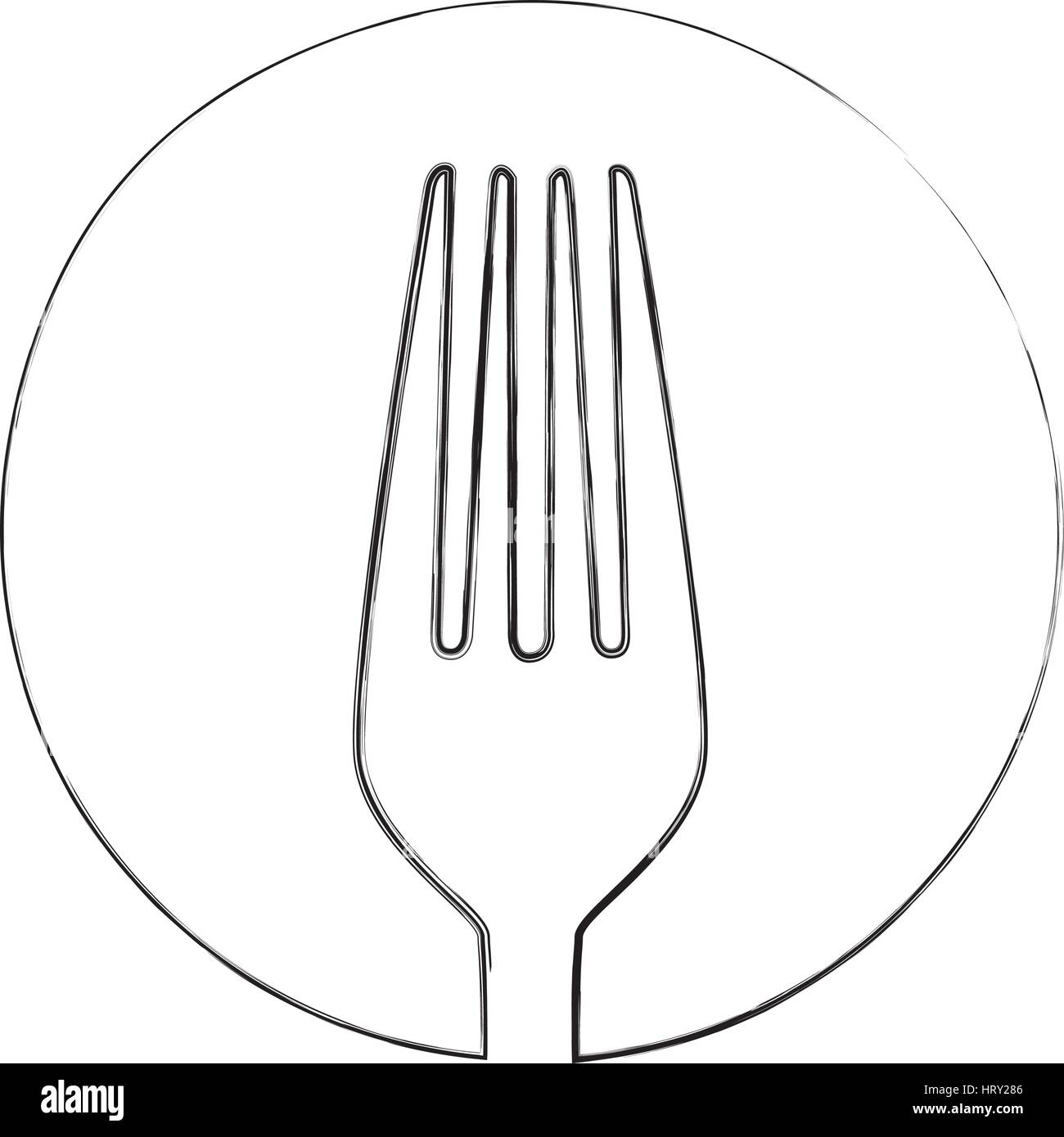 Monochrome contour in circle hi-res stock photography and images - Alamy