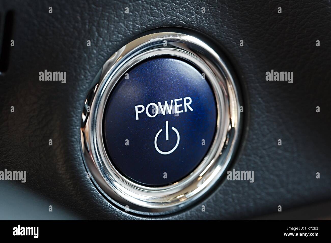 Power button of a car Stock Photo - Alamy