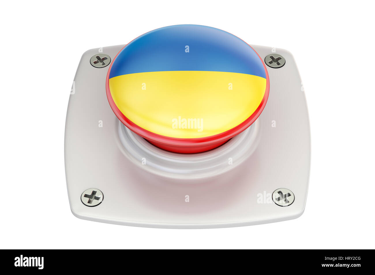 Ukraine flag push button, 3D rendering Stock Photo - Alamy