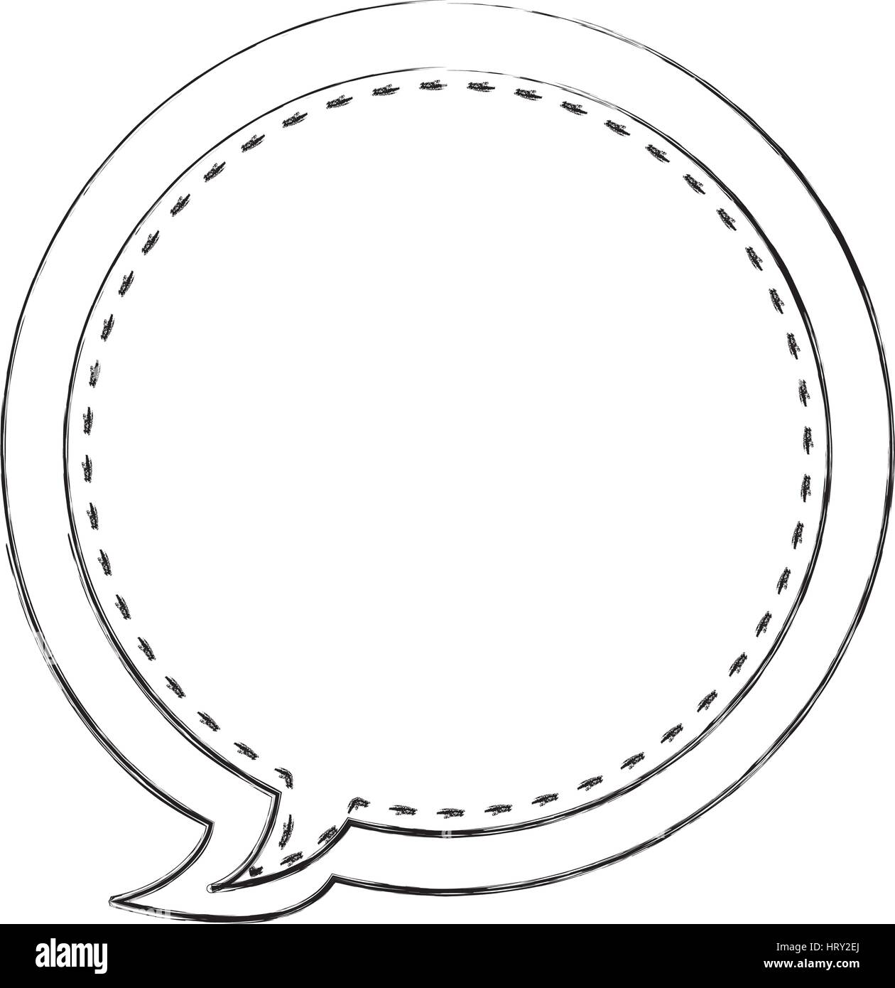 monochrome blurred contour of circular balloon frame callout dialogue ...