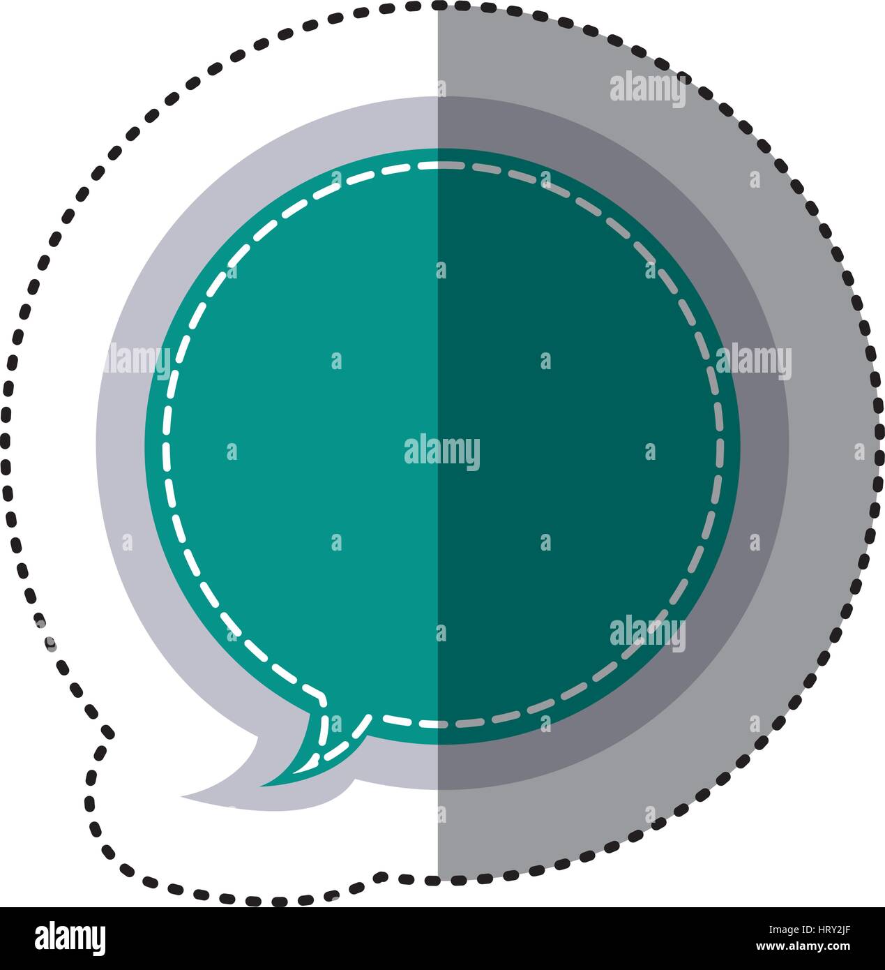 color sticker circular balloon frame callout dialogue Stock Vector ...