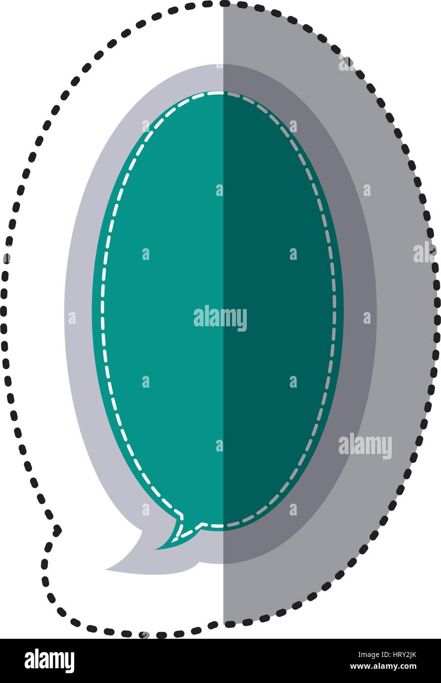 color sticker large oval frame callout dialogue Stock Vector Image ...