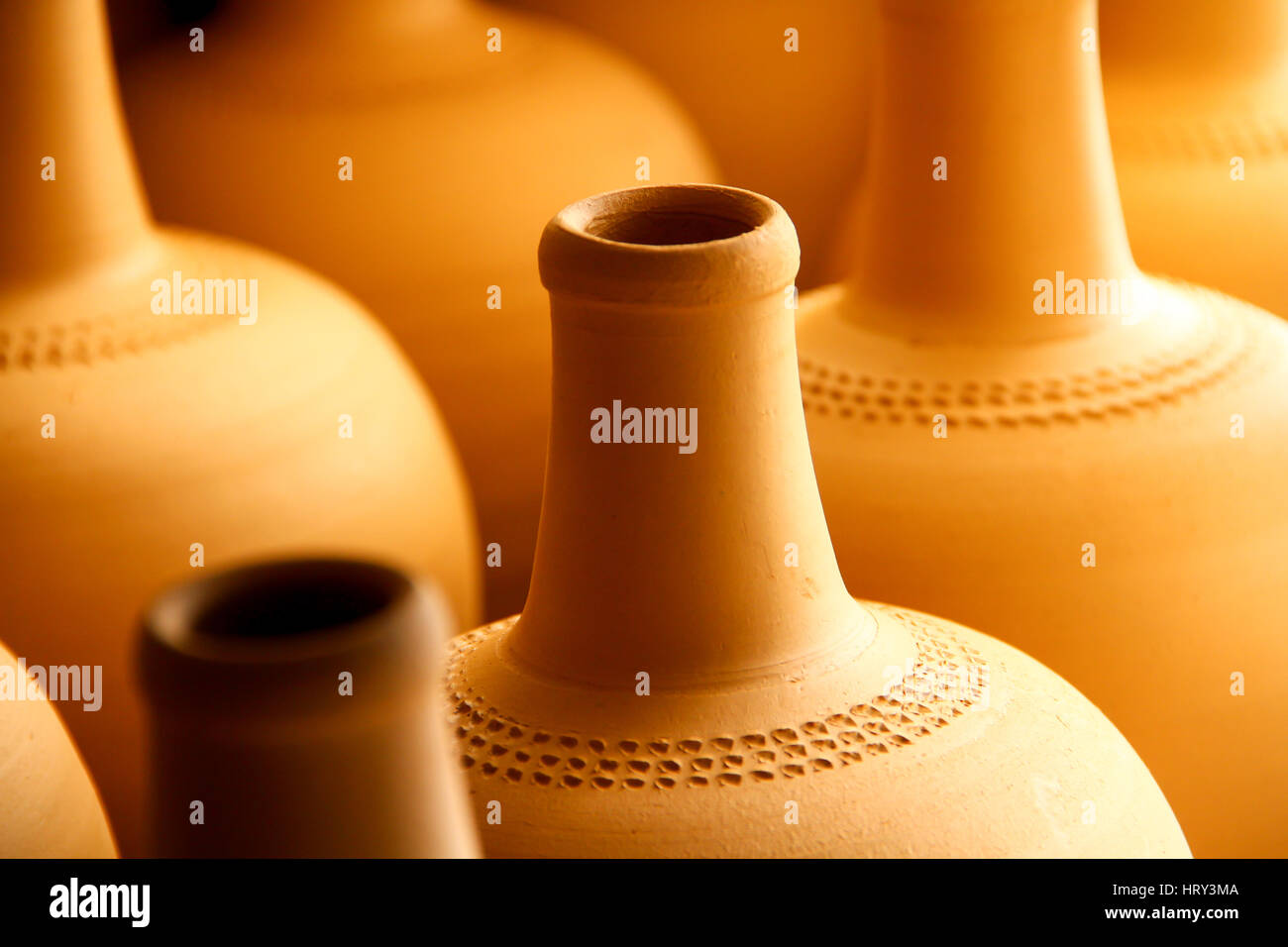 Processing pottery vase drying Stock Photo - Alamy