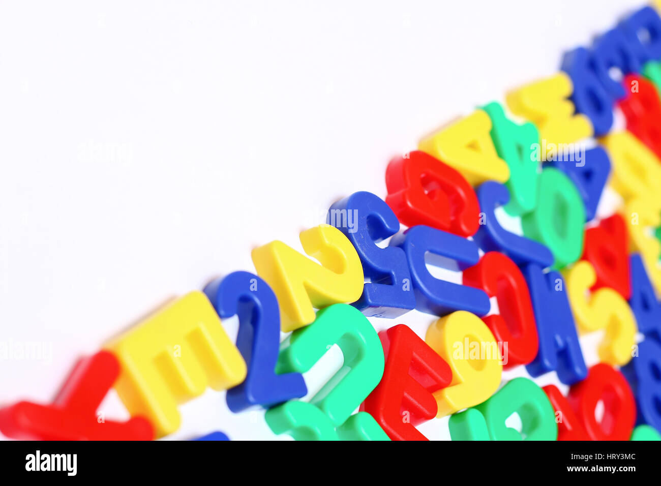 Detailed plastic letters on a pure white background Stock Photo - Alamy