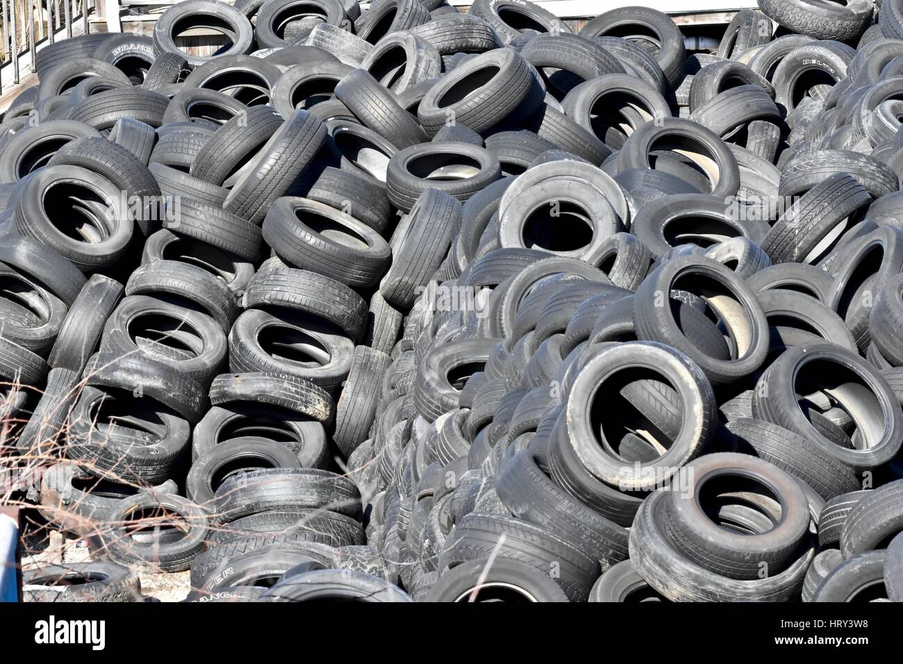 Used tire graveyard Stock Photo - Alamy