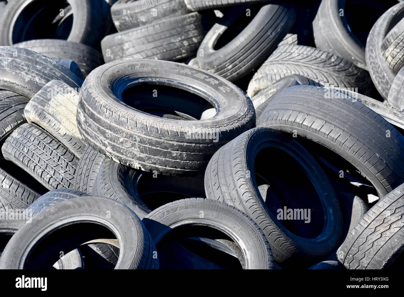 Mountain of used car tires Stock Photo - Alamy