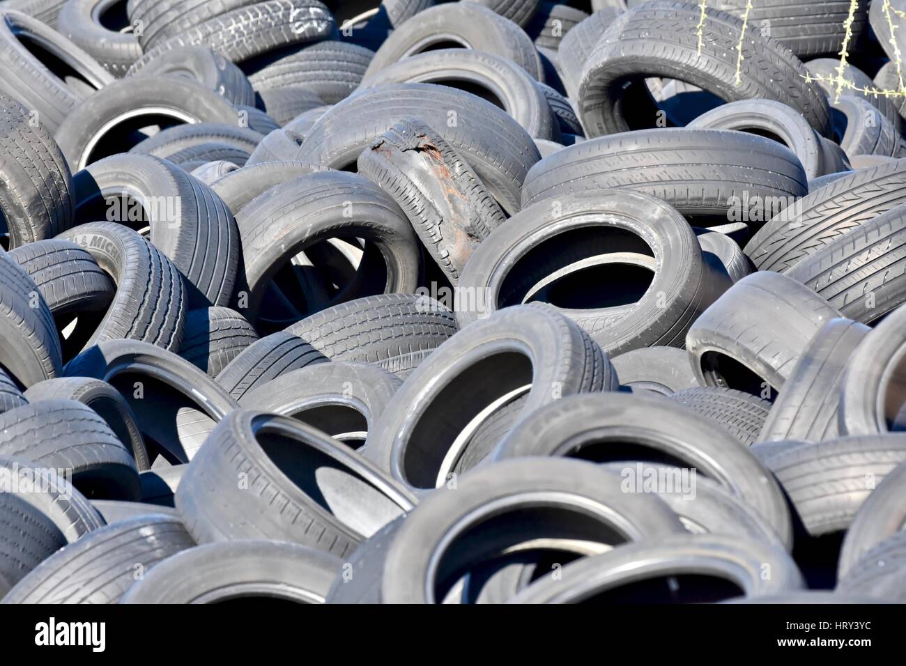 Used tire graveyard Stock Photo - Alamy