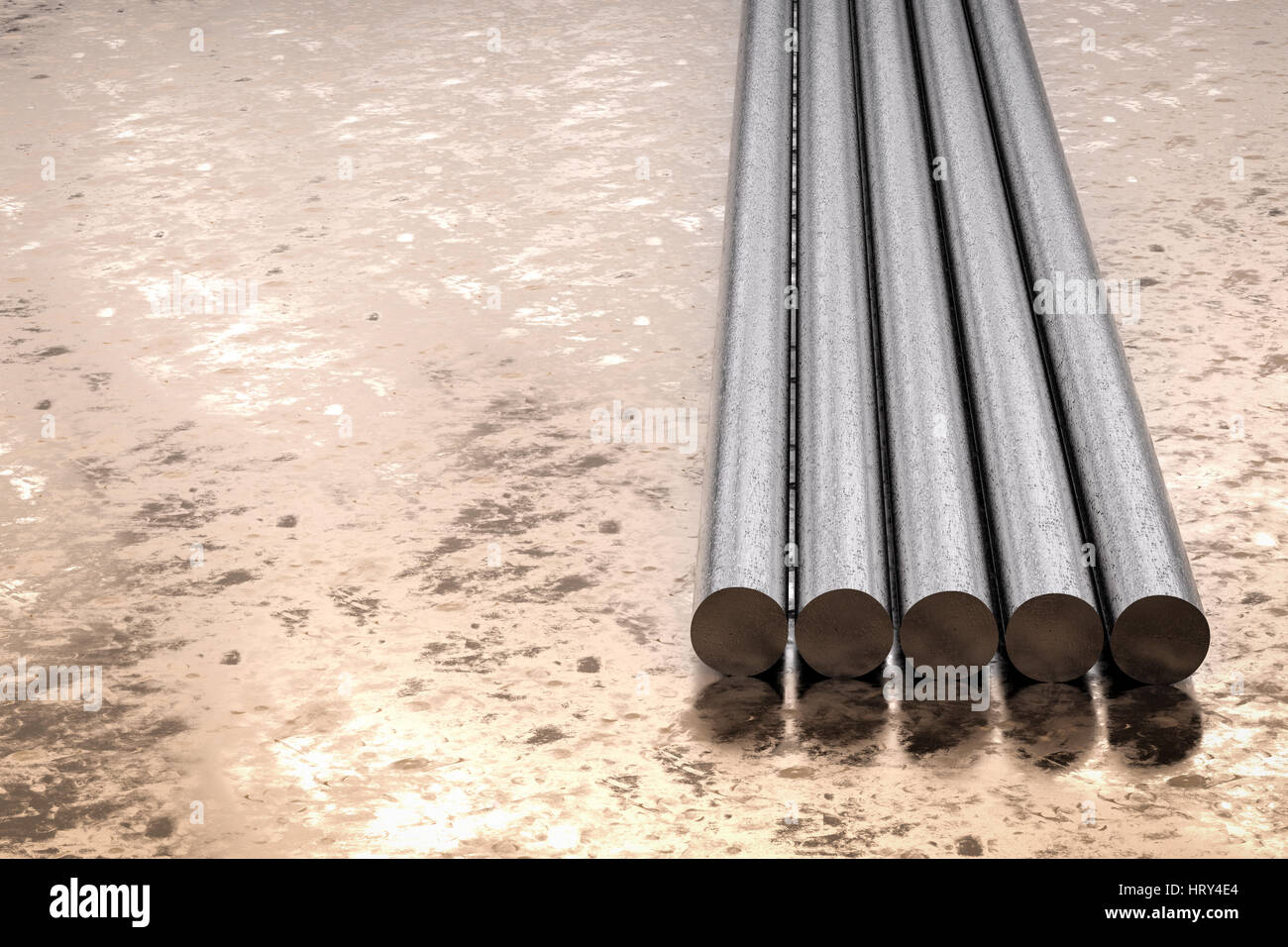 3d rendering metal pipes Stock Photo - Alamy
