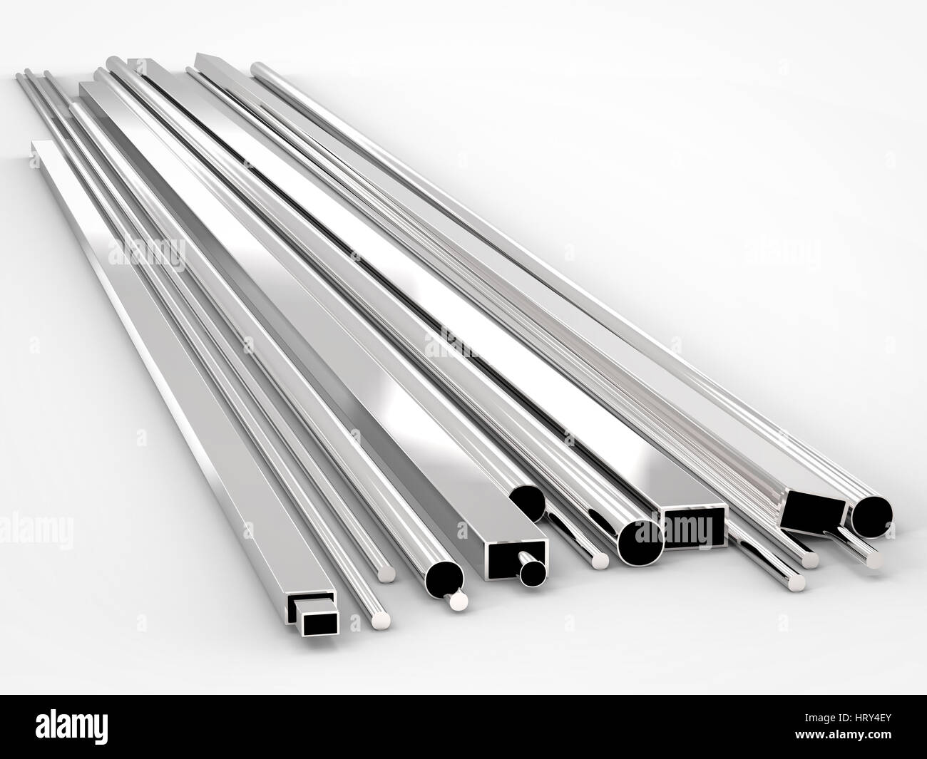 3d rendering circular pipes and square pipes Stock Photo - Alamy