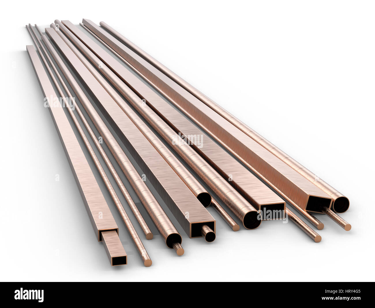 3d rendering circular pipes and square pipes Stock Photo - Alamy