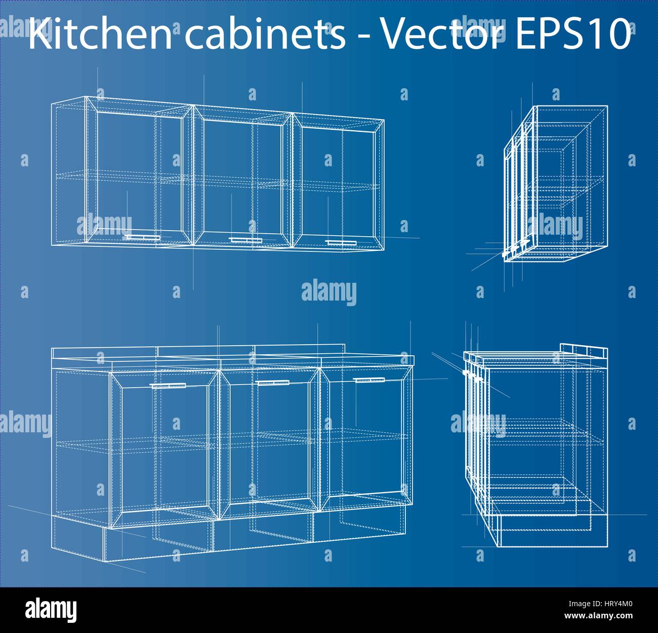 Kitchen blueprints Stock Vector Images - Alamy