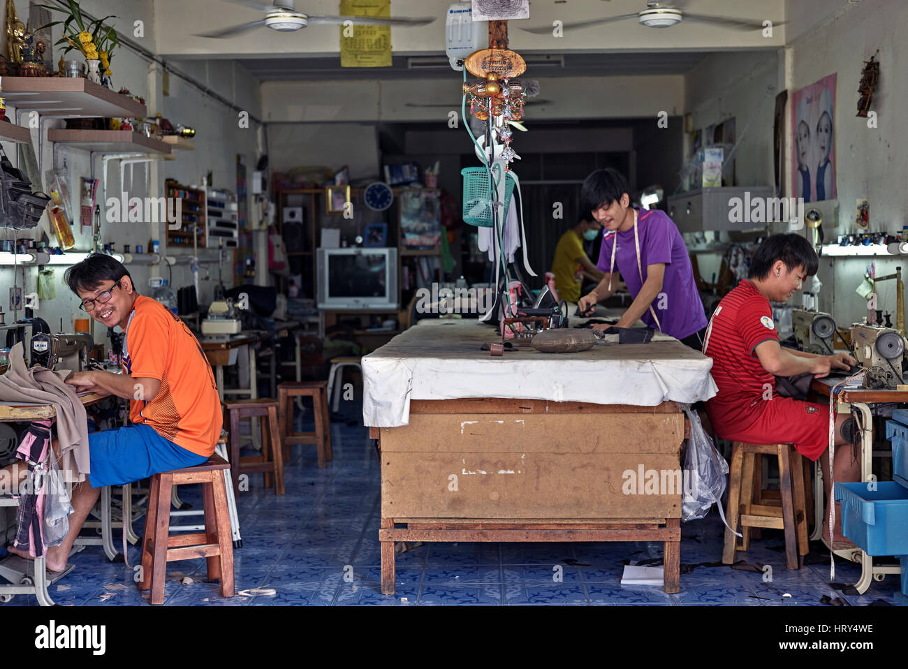 Thailand tailor thai workshop hi-res stock photography and images - Alamy
