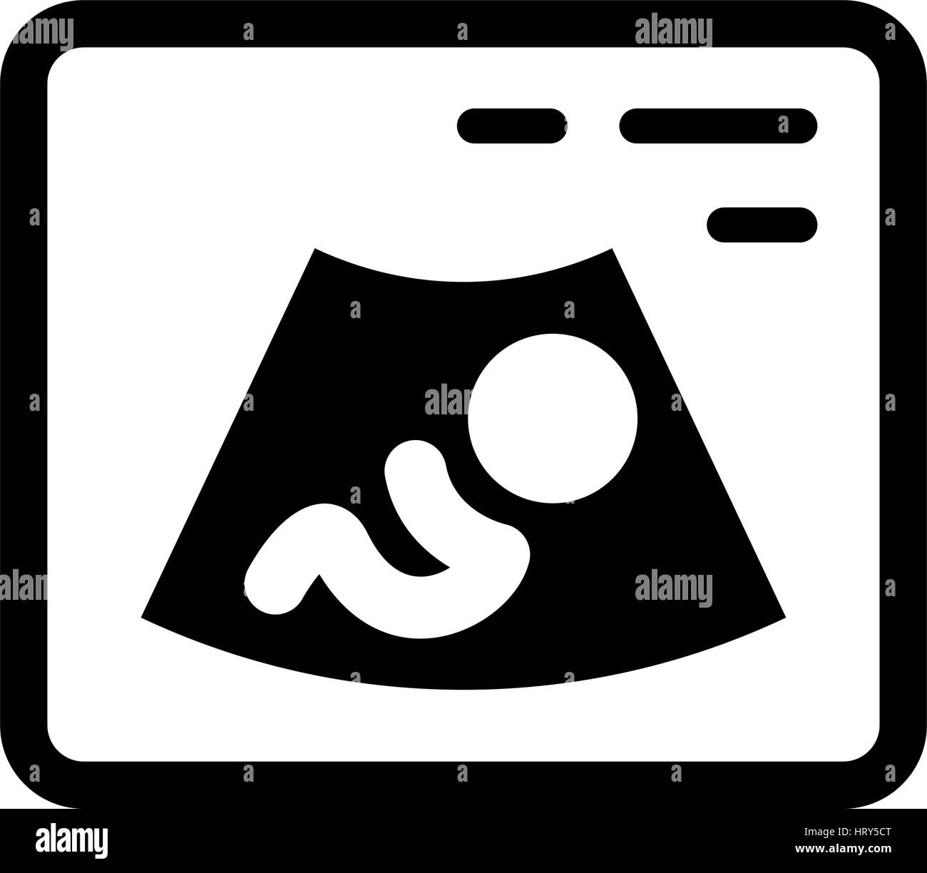 Ultrasonography Icon. Flat Design Stock Vector Image & Art - Alamy