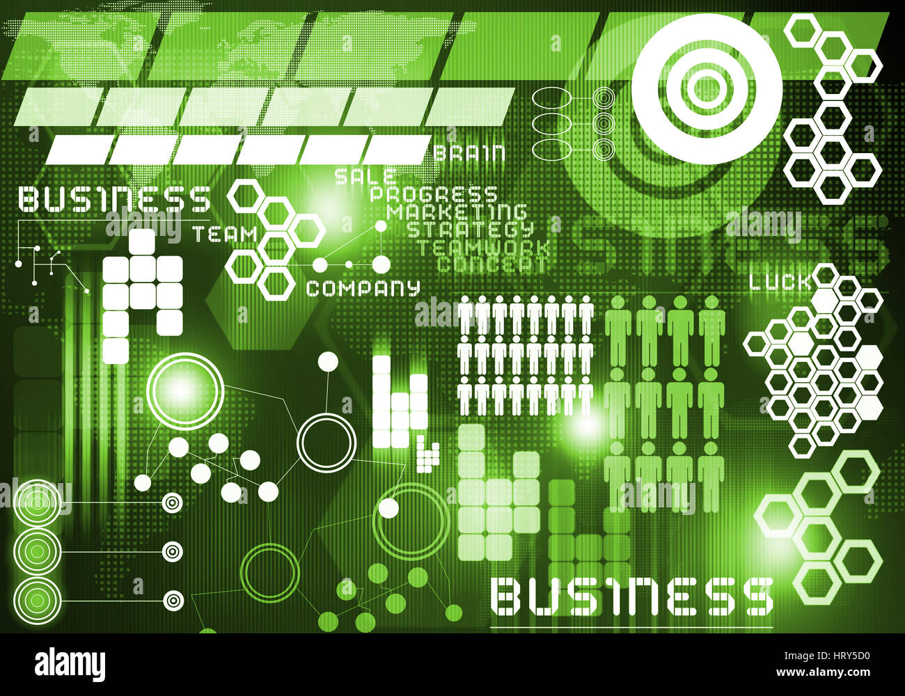 Digital business background image with icons on media screen Stock ...