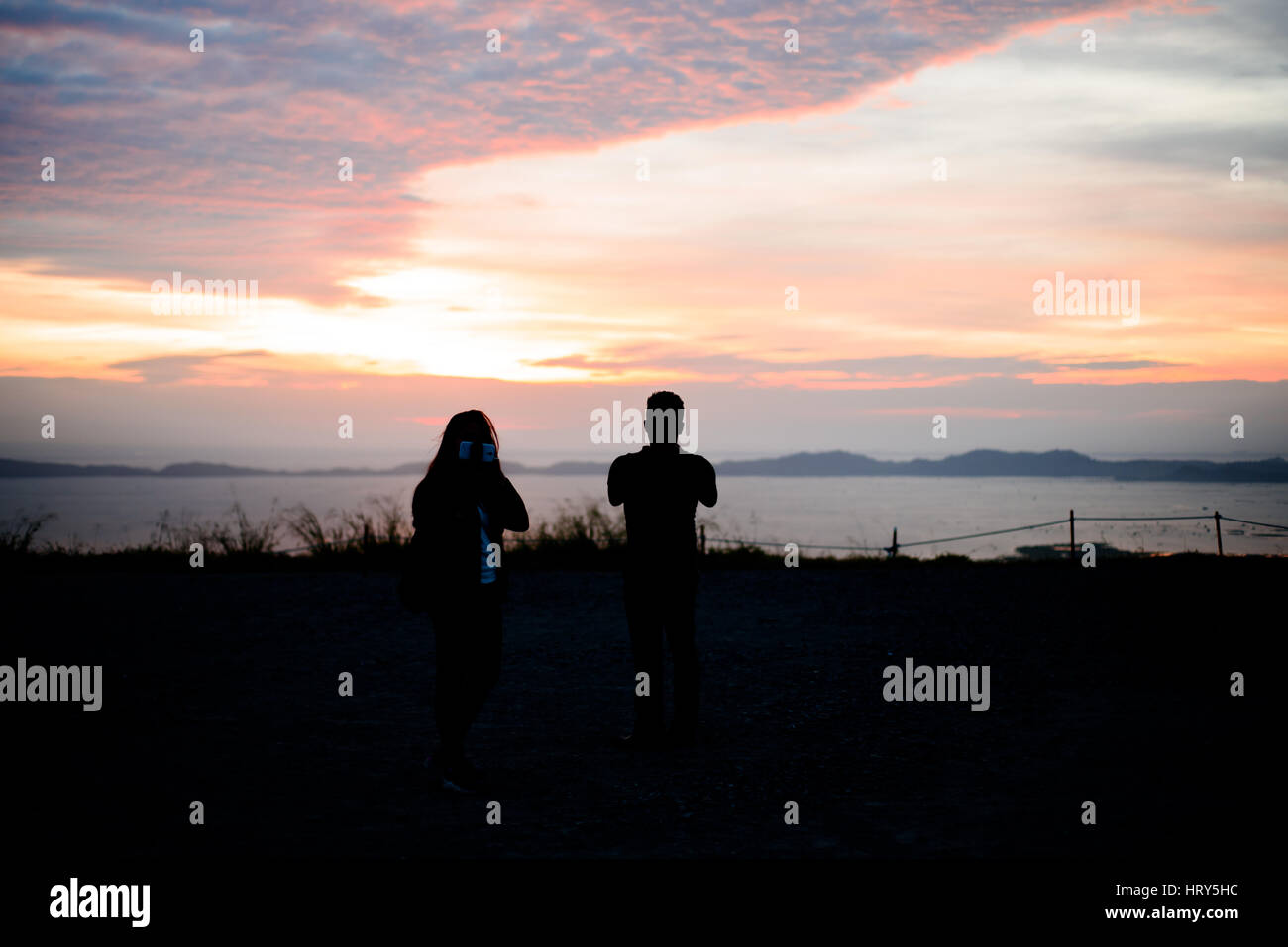 Sunset overlooking the Laguna Lake Stock Photo - Alamy