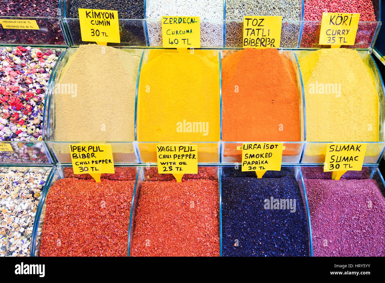 turkish spices store bazaar market istanbul turkey Stock Photo - Alamy