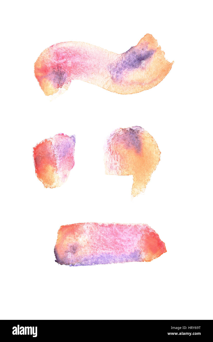 Marks - handmade watercolor alphabet Stock Photo - Alamy