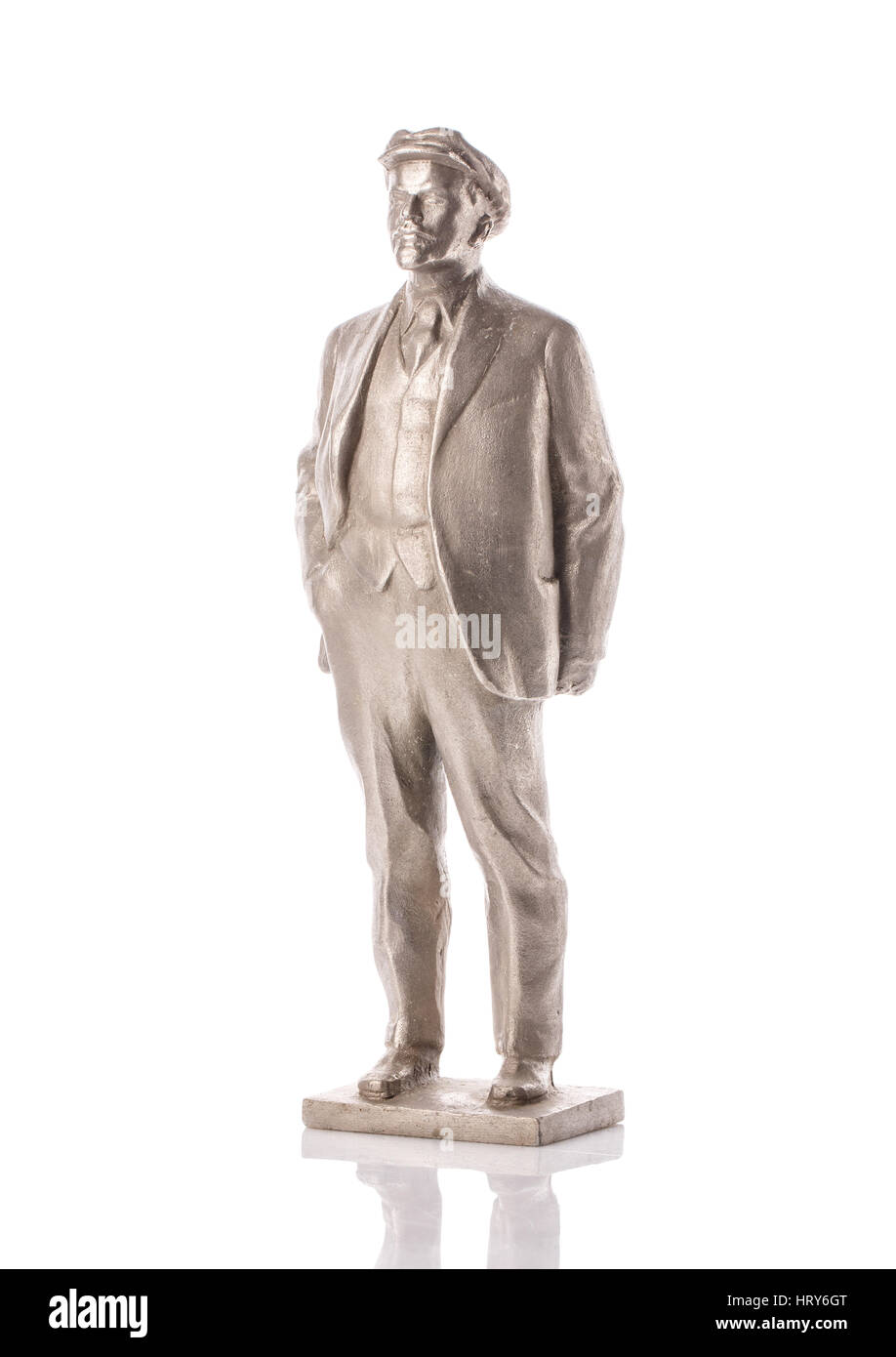 Figure communist movement leader Vladimir Lenin on a white background ...