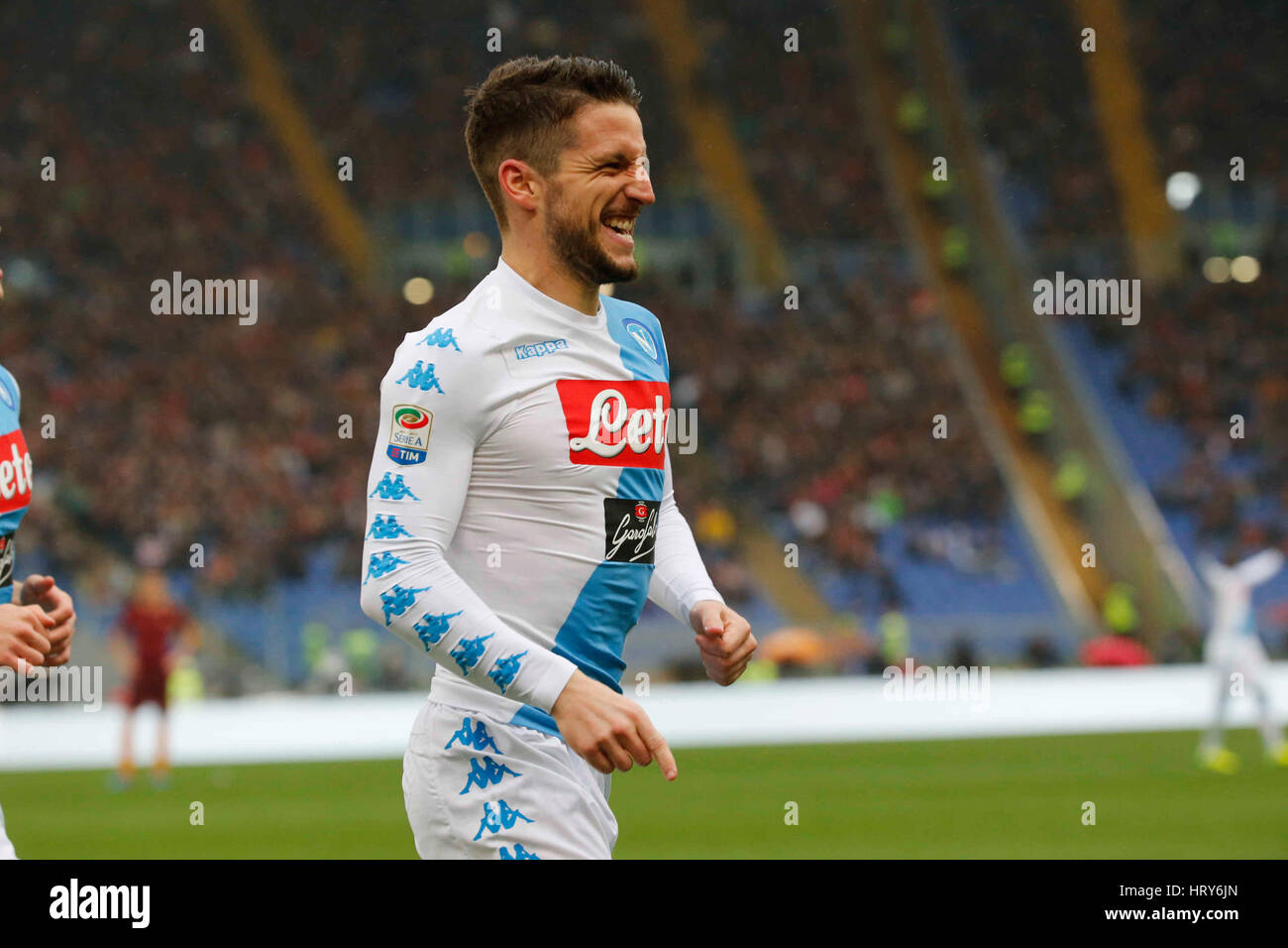 Dries Mertens celebrates after scoring during the Italian Serie A ...