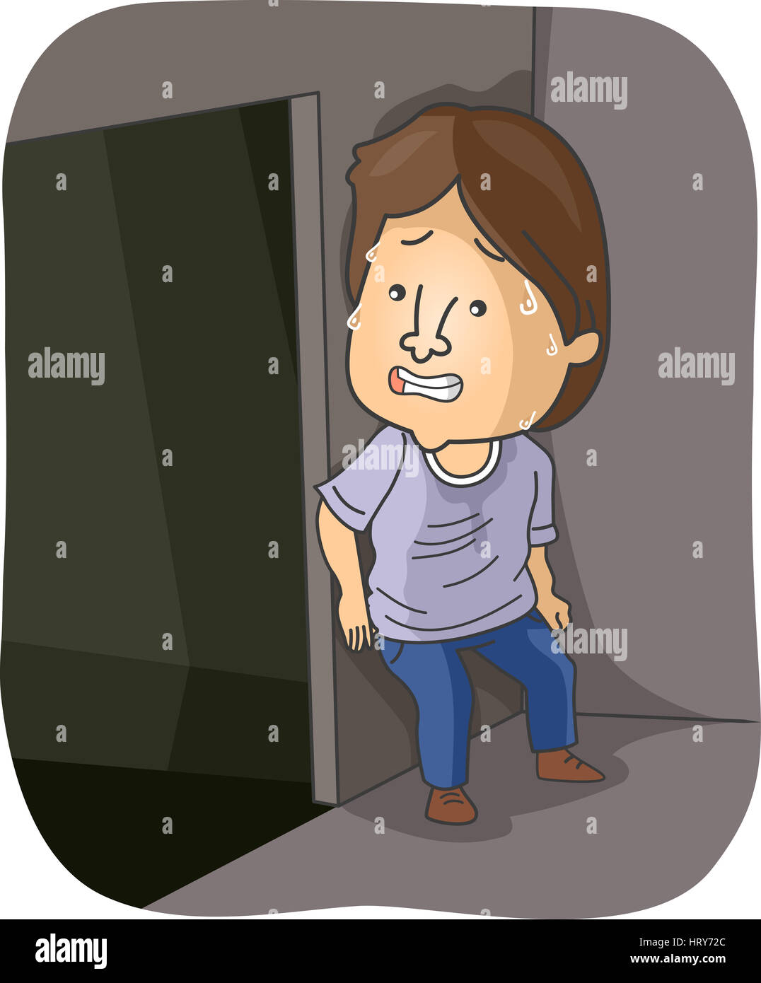 Illustration male nervous artwork hi-res stock photography and images ...