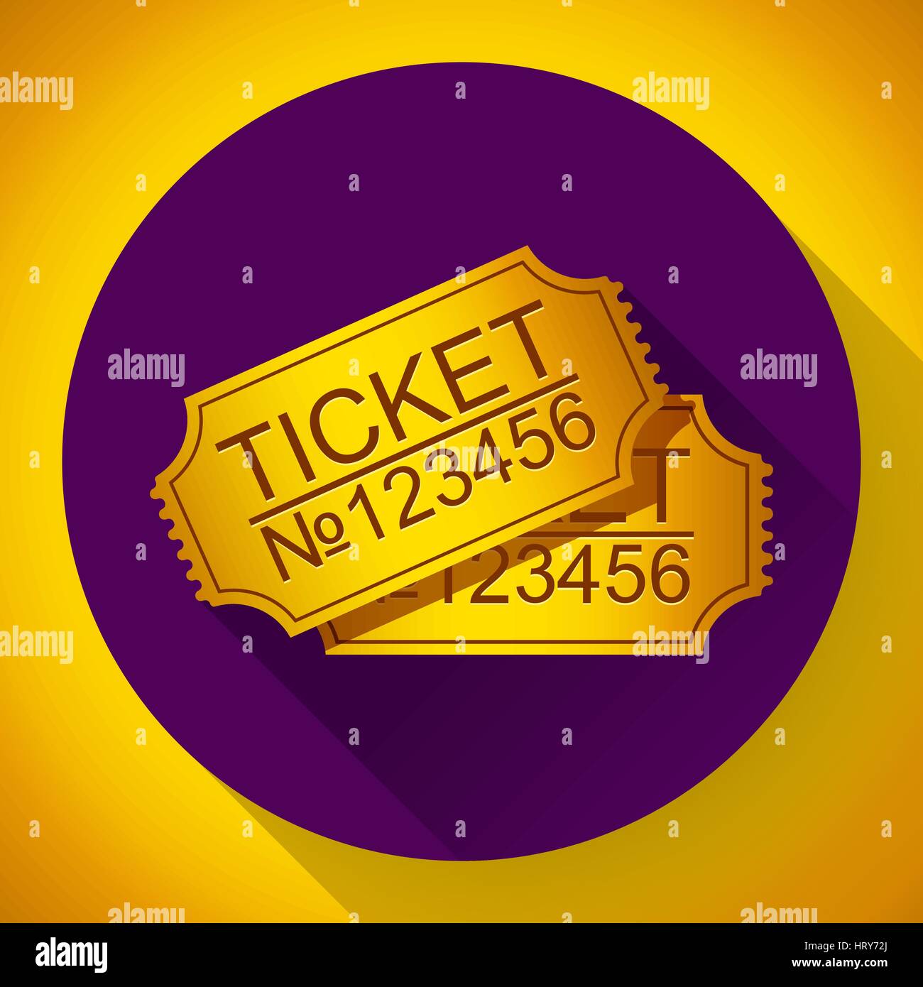 pair of yellow cinema tickets on blue Stock Vector Image & Art - Alamy