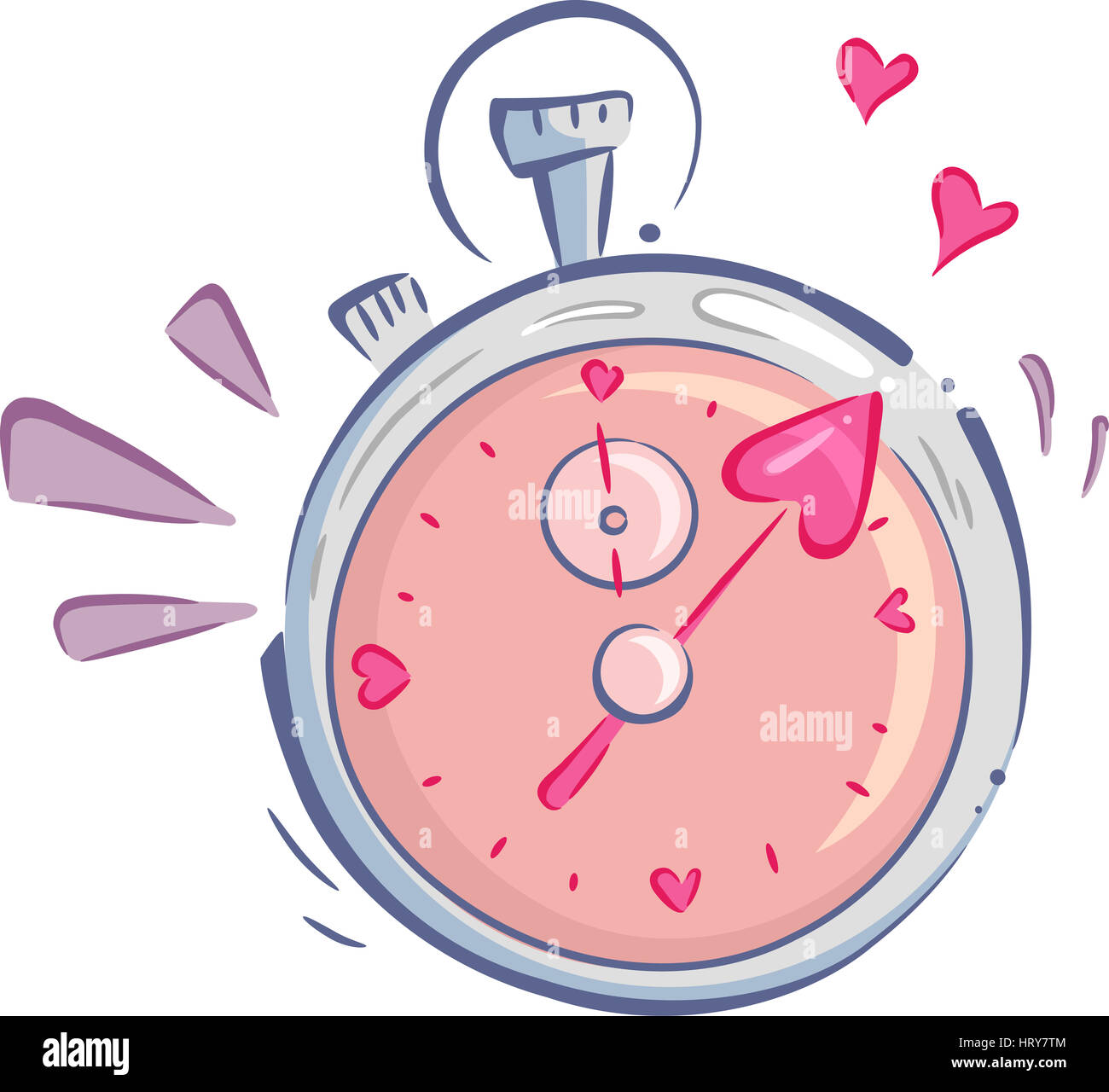 Illustration of a Stopwatch Used for Speed Dating Stock Photo - Alamy