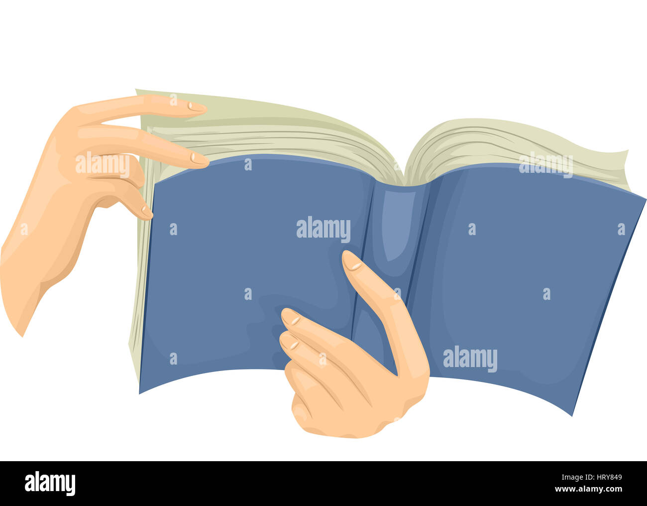 Cropped Illustration of a Hand Flipping Through the Pages of a Book ...