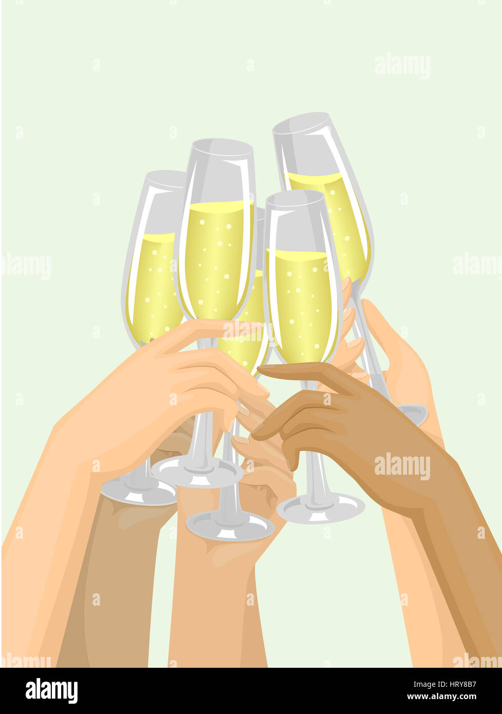 Clinking champagne glasses clipart hi-res stock photography and images ...